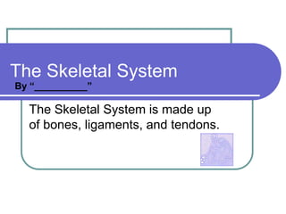 The human body systems for kids (year 6 - revision) | PPT