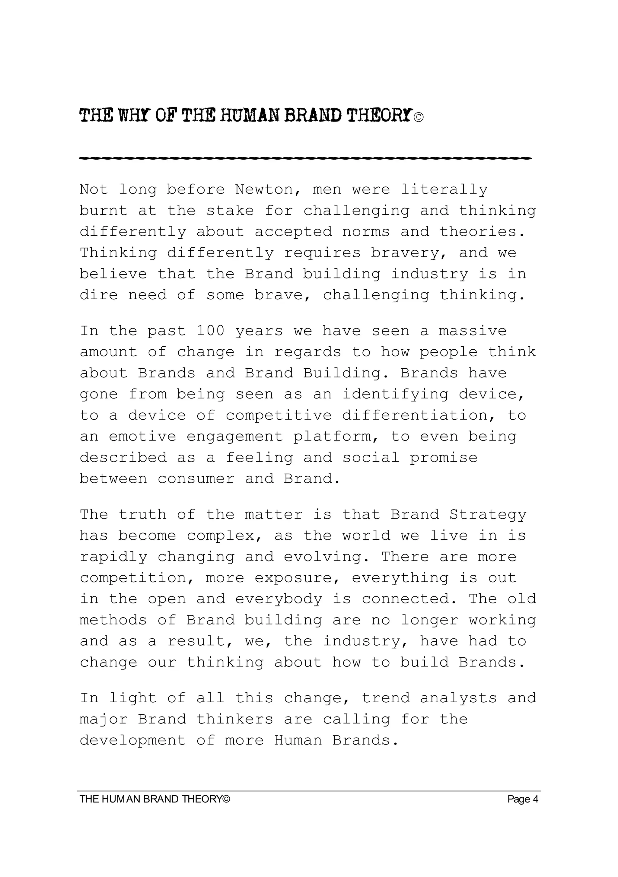 The human brand theory booklet 1 | PDF