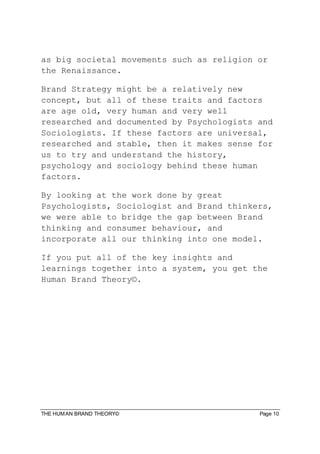 The human brand theory booklet 1 | PDF
