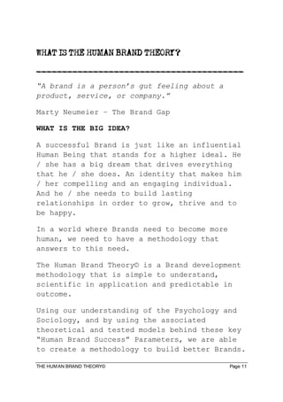 The human brand theory booklet 1 | PDF