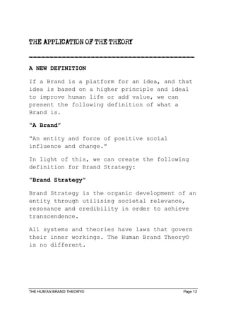 The human brand theory booklet 1 | PDF