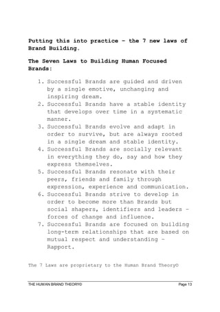 The human brand theory booklet 1 | PDF