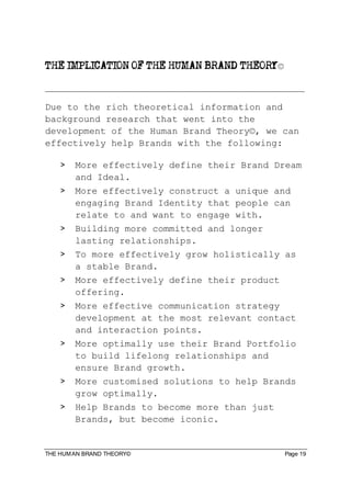 The human brand theory booklet 1 | PDF