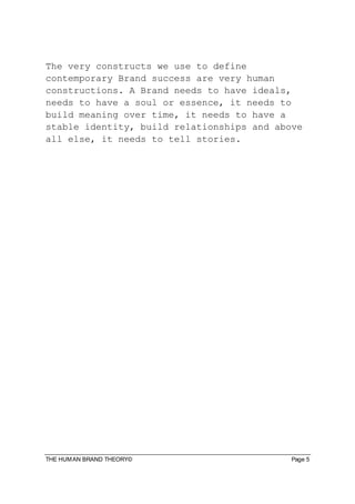 The human brand theory booklet 1 | PDF
