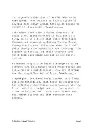 The human brand theory booklet 1 | PDF