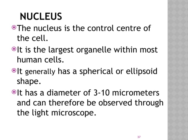 The Structure of the human cell and functions | PPT