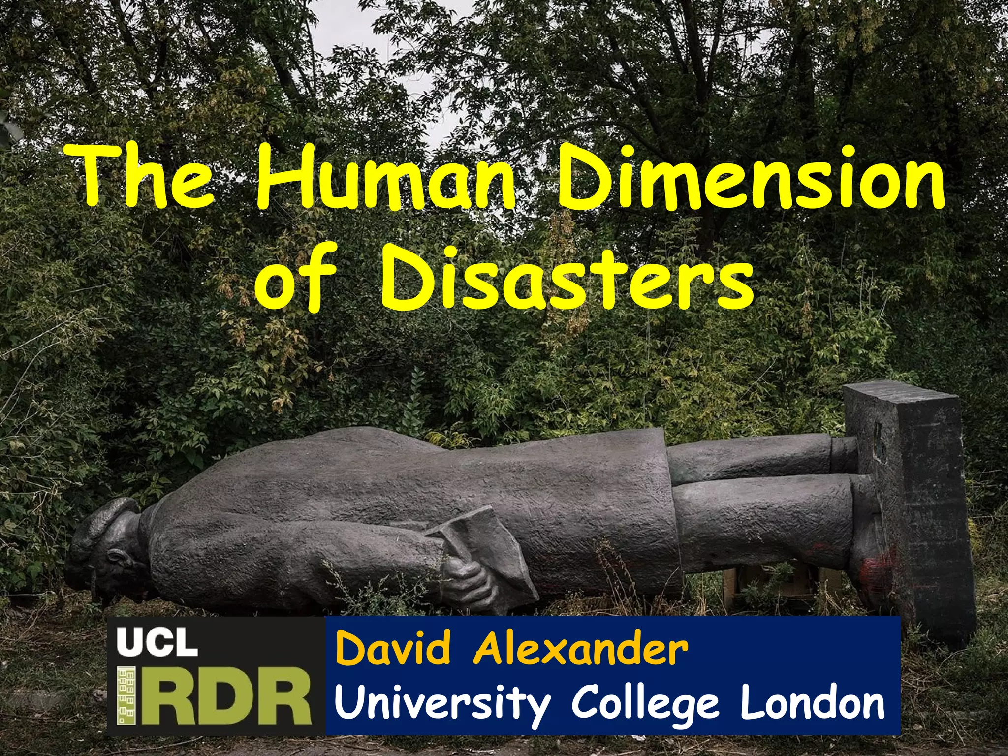The human dimension of disasters | PDF