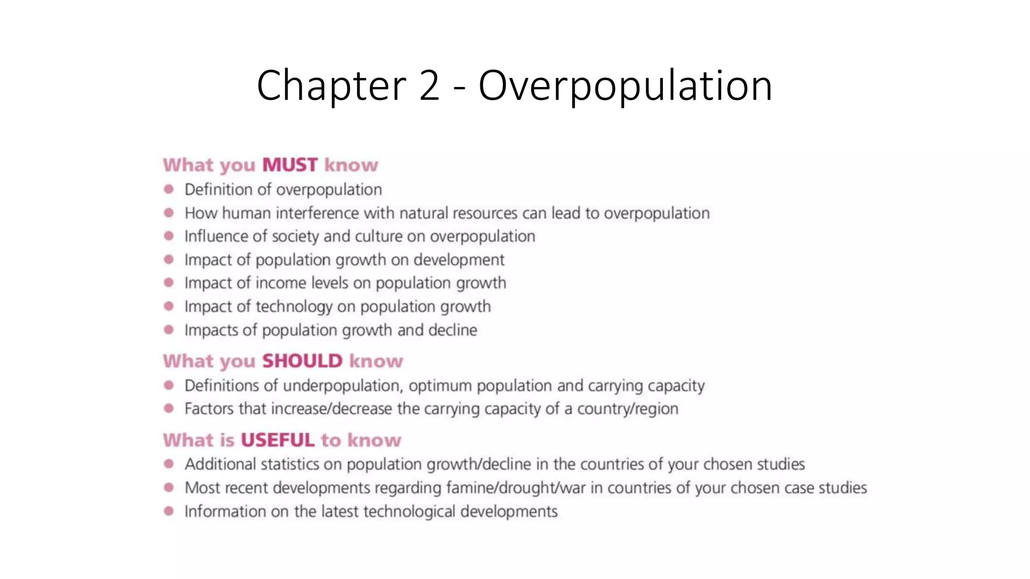 Population and Overpopulation - Leaving Cert Geography | PPTX
