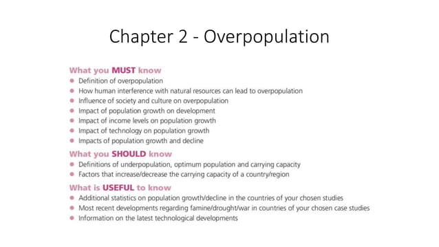 Population and Overpopulation - Leaving Cert Geography | PPTX