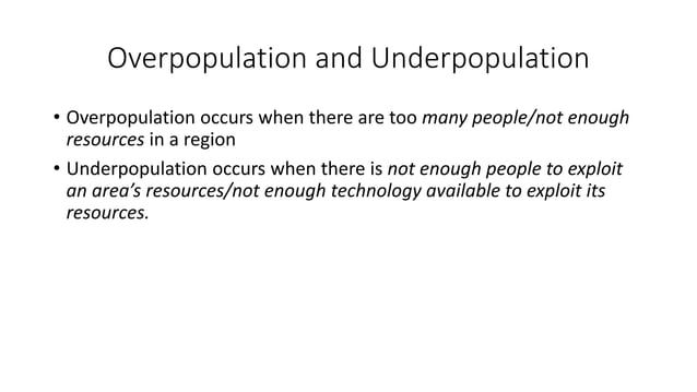 Population and Overpopulation - Leaving Cert Geography | PPTX