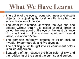 The human eye | PPTX