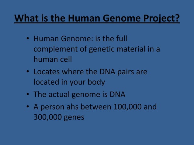 The human genome project | PPT