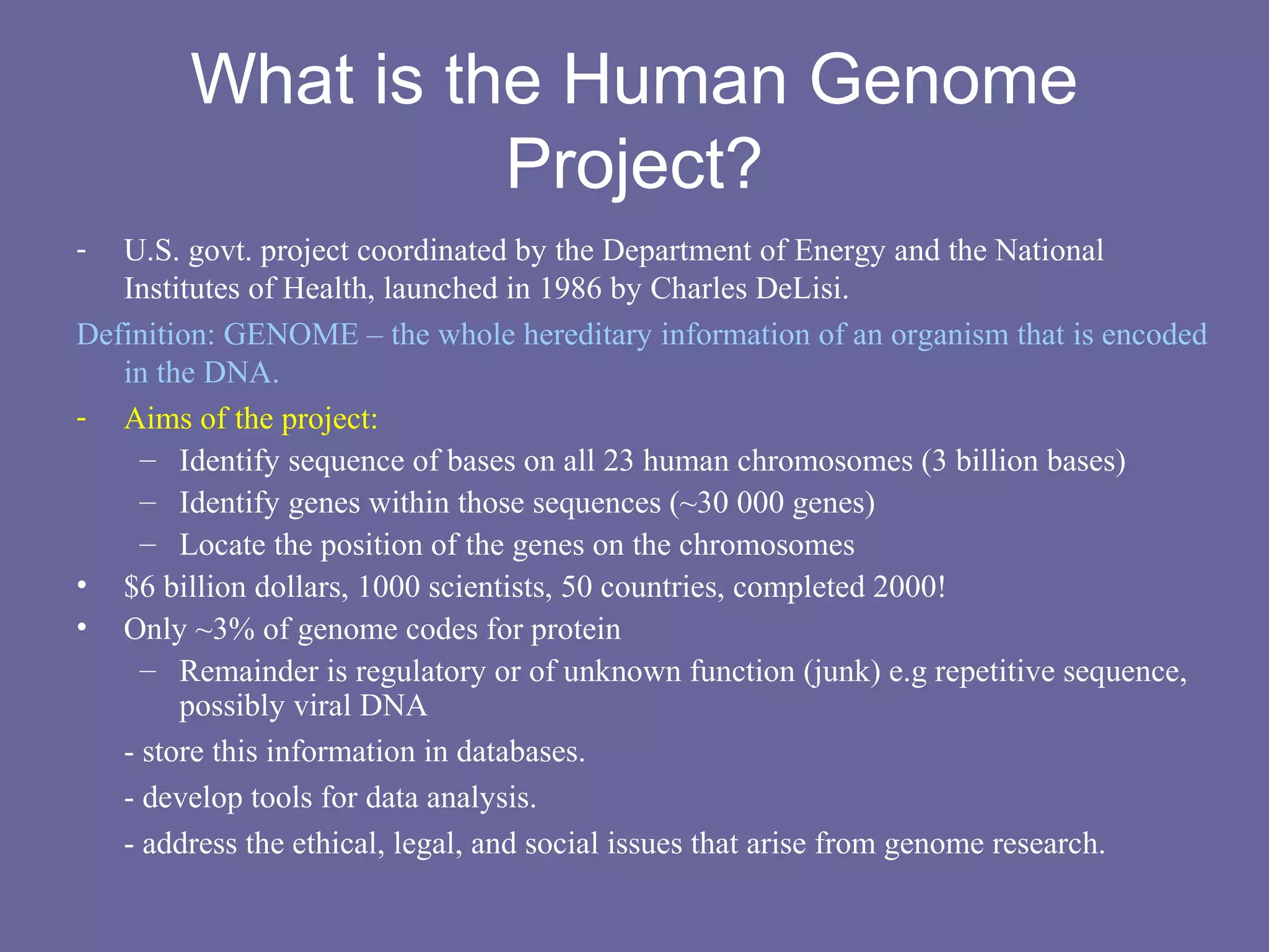 The human genome project | PPT