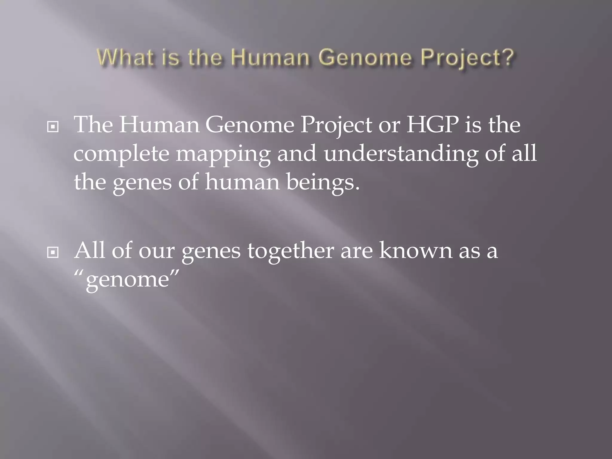 The human genome project | PPT
