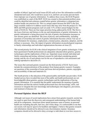 The human genome project was started in 1990 with the goal of ...