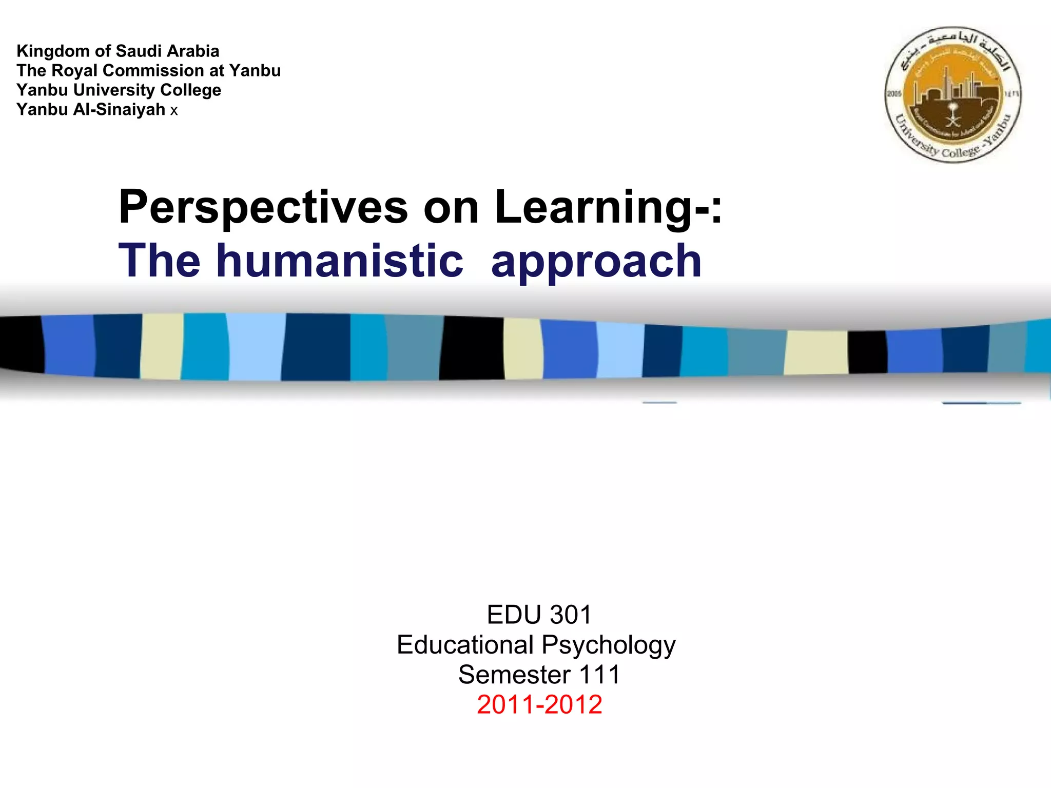 The humanistic approach | PPT