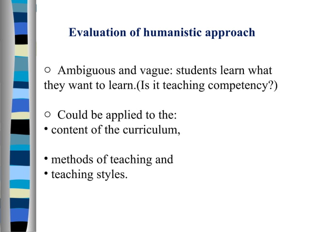 The humanistic approach | PPT | Educational Assessment | Education