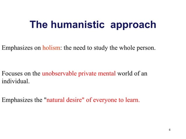 The humanistic approach | PPT | Educational Assessment | Education