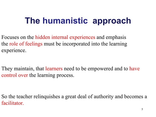 The humanistic approach | PPT | Educational Assessment | Education