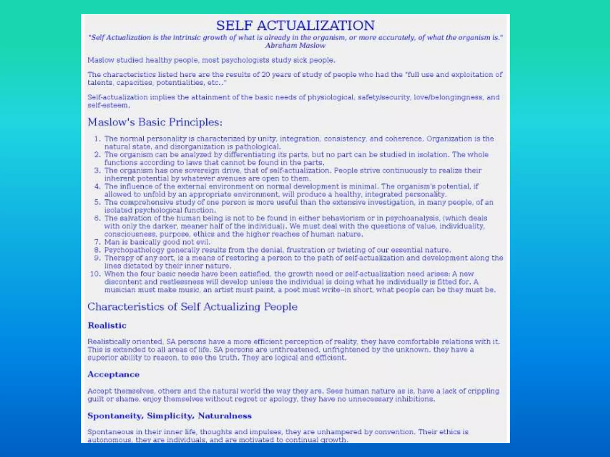 The Humanistic Approach | PPTX