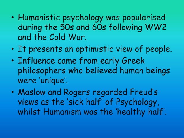 The Humanistic Approach | PPTX