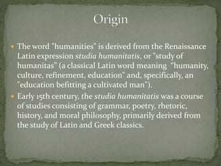 The Humanities | PPT