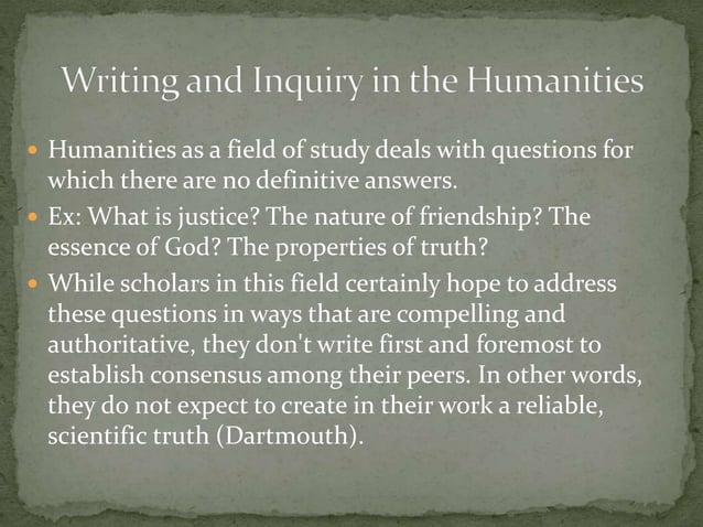 The Humanities | PPT