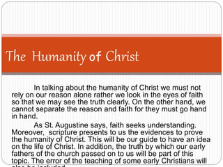 The Humanity of Christ | PPTX