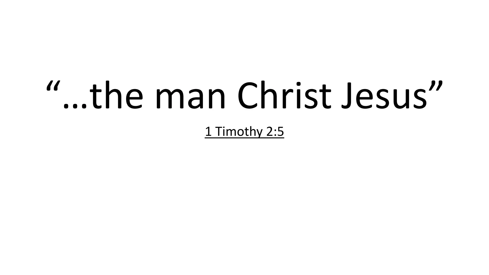 The Humanity of Jesus | PPTX