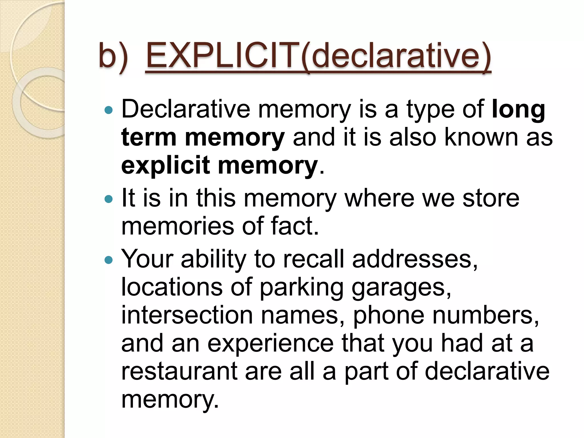 The human memory | PPTX