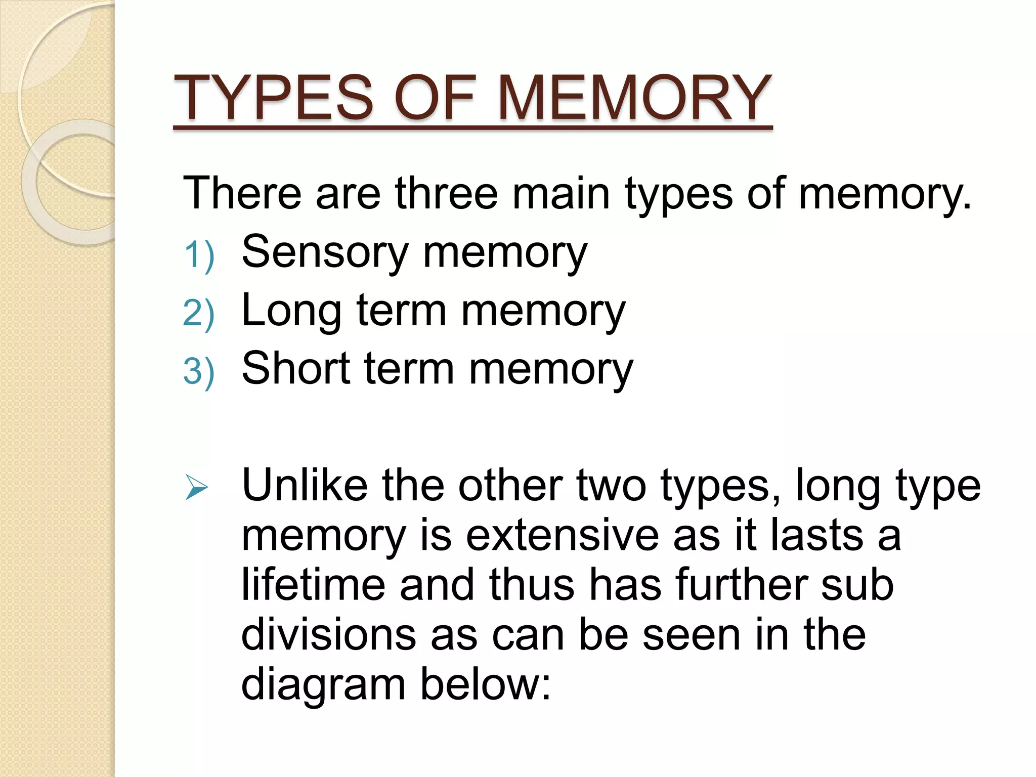 The human memory | PPTX