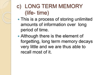 The human memory | PPTX