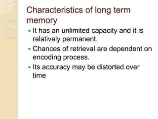 The human memory | PPTX