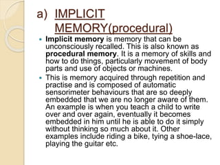 The human memory | PPTX