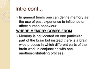 The human memory | PPTX