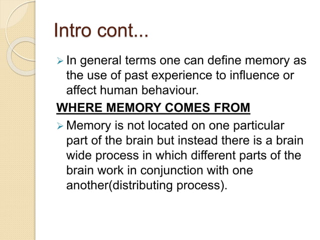 The human memory | PPTX