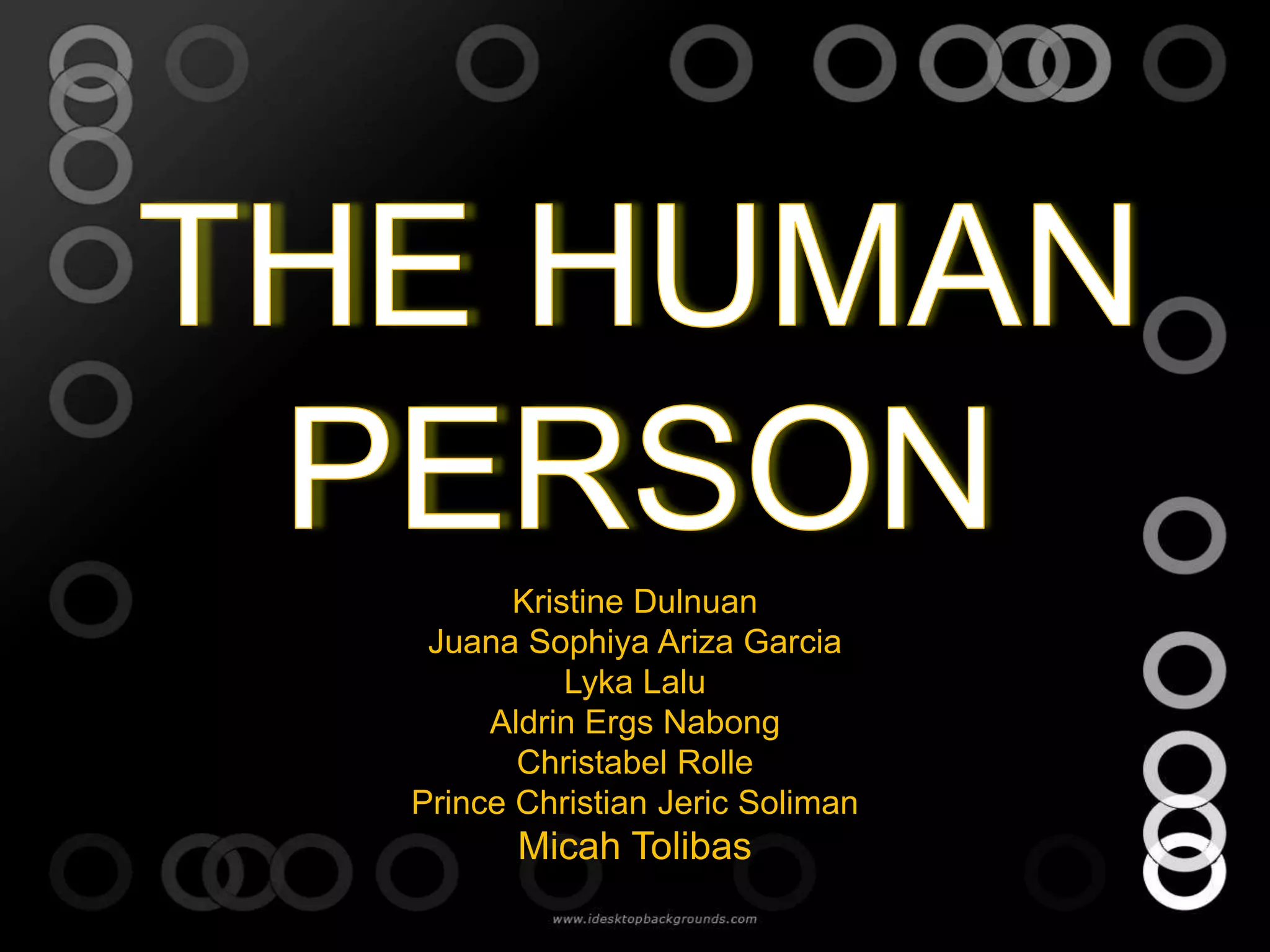The Human Person | PPTX