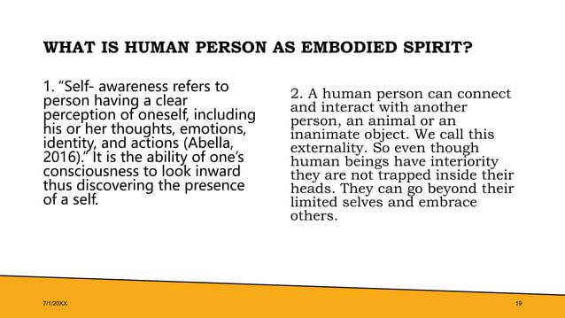 The human person as an embodied spirit.pptx | Religion & Spirituality