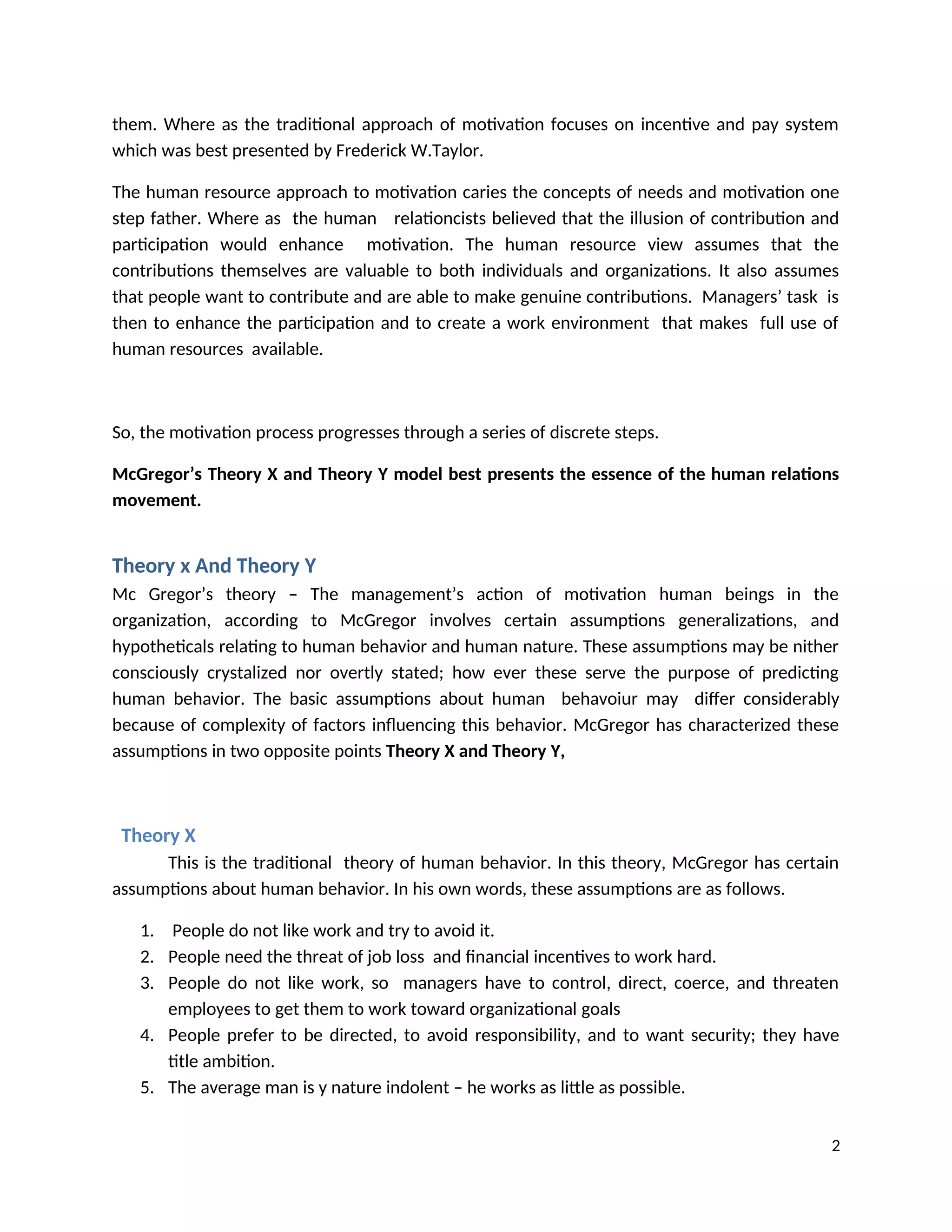 The human relation Theory @ Nursing Mangement | PDF