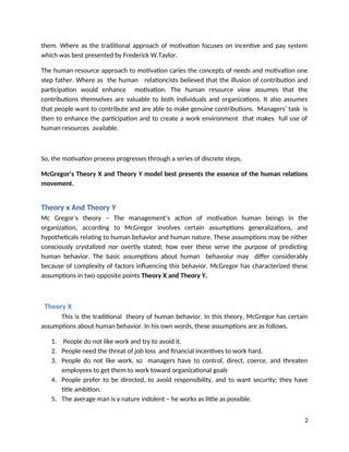The human relation Theory @ Nursing Mangement | PDF