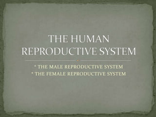 The human reproductive system | PPTX