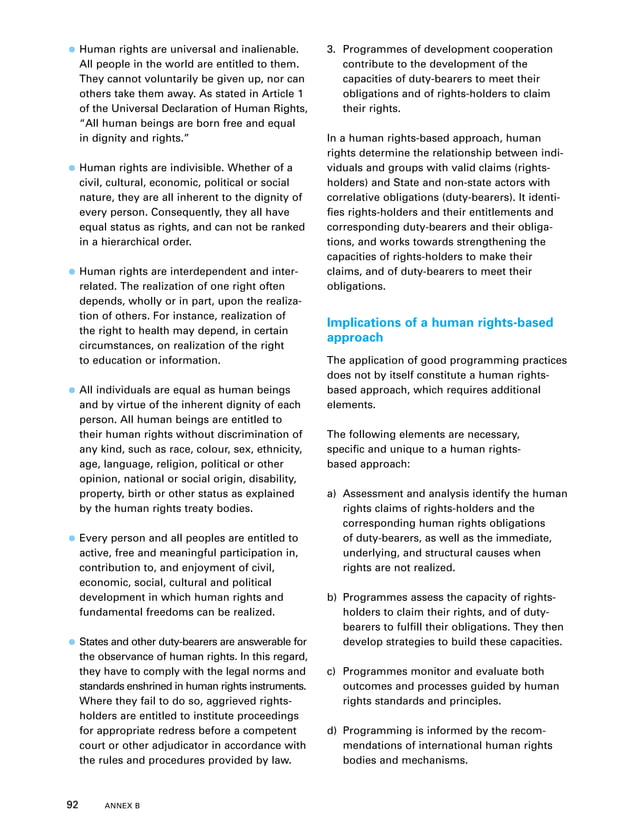 The Human Rights Based Approach Of The UN | PDF