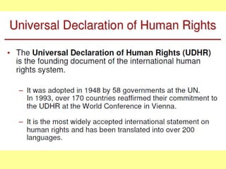The Human Rights Framework | PPT