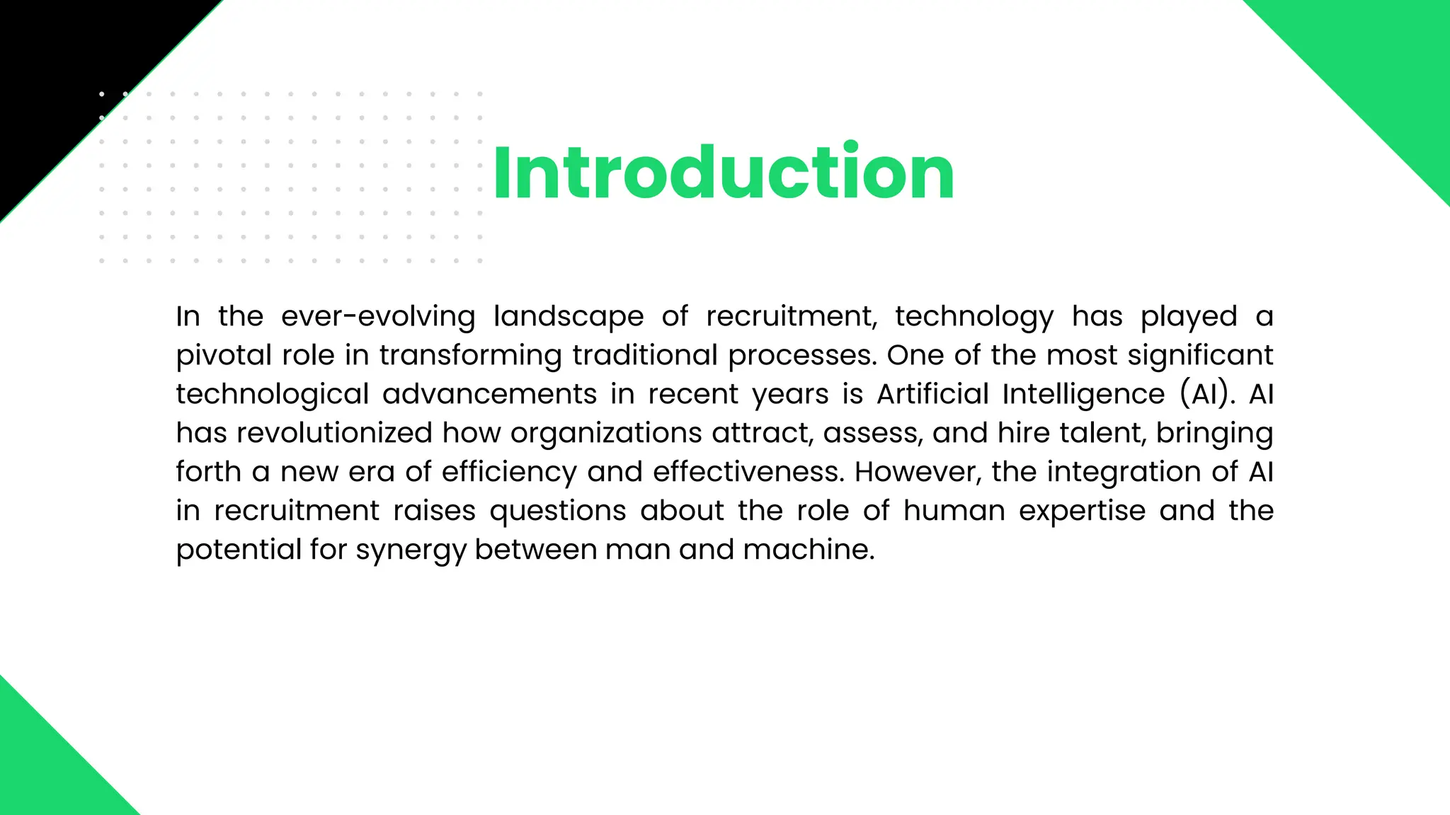 AI and Human Synergy in the World of Recruitment | PPTX
