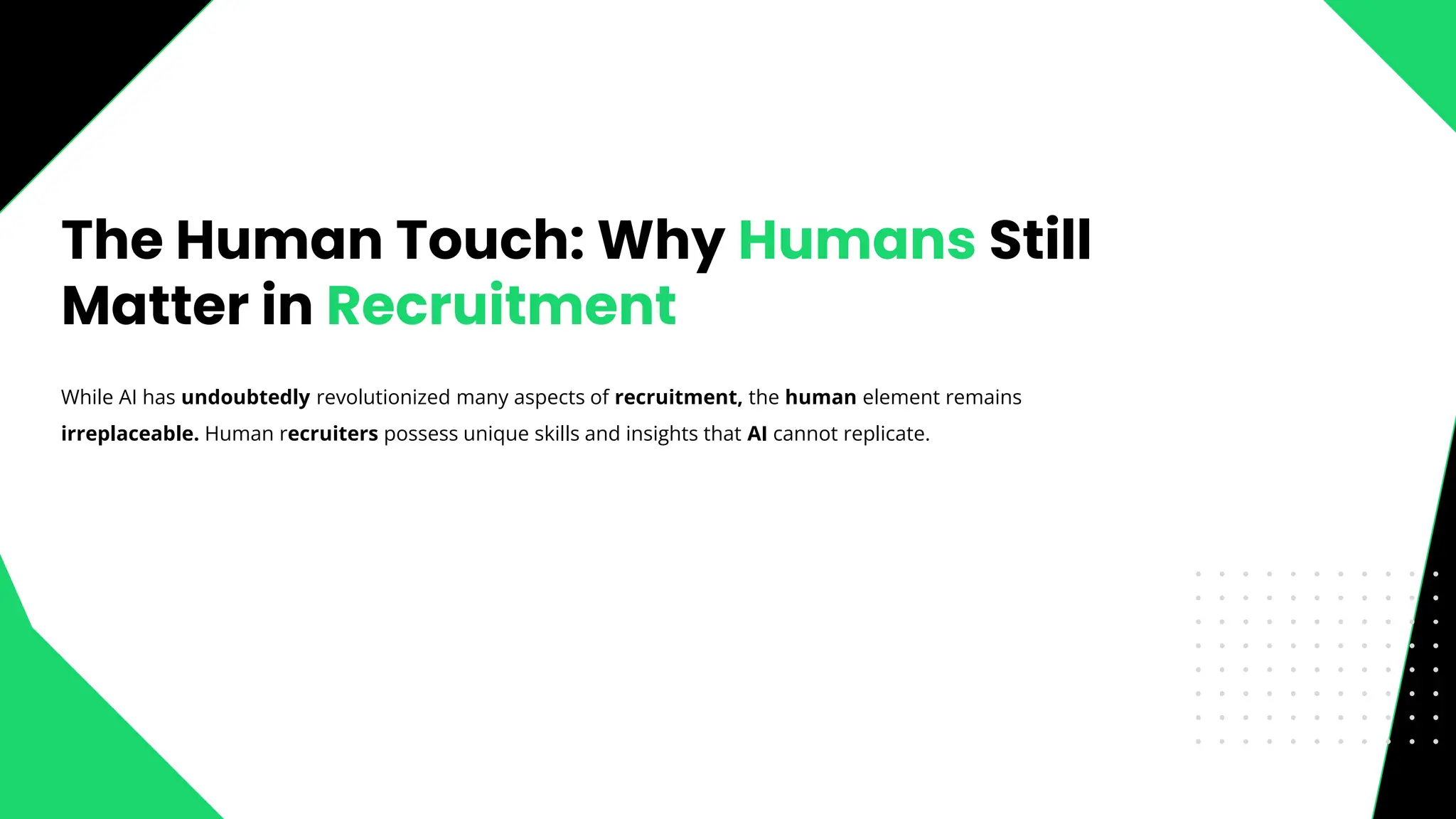 AI and Human Synergy in the World of Recruitment | PPTX