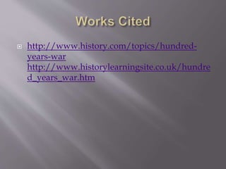 The hundred years war unit plan | PPTX