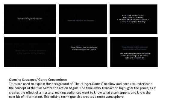 The hunger games opening sequence analysis - Lauren Mo