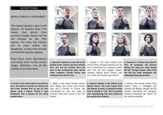 THE HUNGER GAMES: CATCHING FIRE - ACTIVITIES AND EXERCISES | PDF