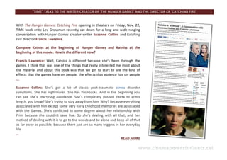 THE HUNGER GAMES: CATCHING FIRE - ACTIVITIES AND EXERCISES | PDF