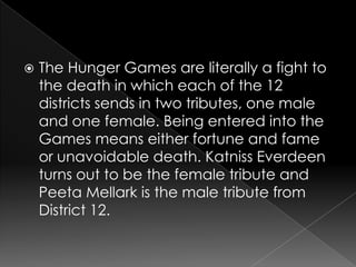 The hunger games book report | PPTX